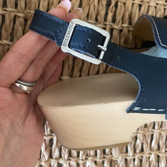 Hunter | Shoes | Hunter Refined Italian Penny Loafer Clog Navy Blue ...